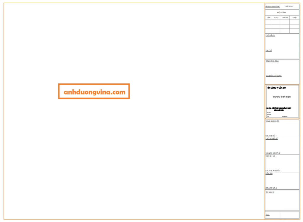 Khung tên trong bản vẽ kỹ thuật - Download mẫu khung tên - Kỹ Thuật Công Nghiệp Ánh Dương