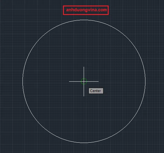 Cách bắt tâm đường tròn trong autocad - Kỹ Thuật Công Nghiệp Ánh Dương