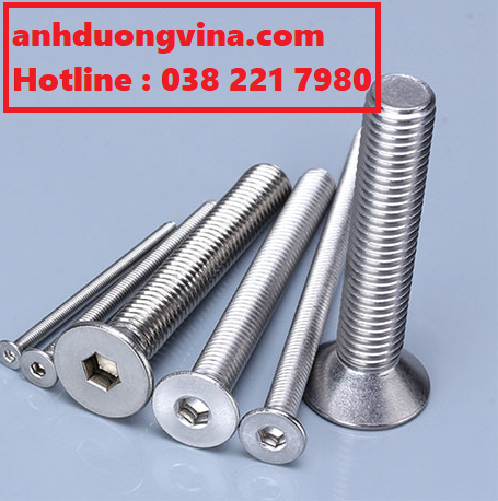 Bulong lục giác chìm đầu côn M10x100mm – Mạ kẽm – DIN7991 - Kỹ Thuật ...