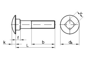 Bulong đầu dù cổ vuông inox 304 M8x20 DIN 603 - Kỹ Thuật Công Nghiệp ...